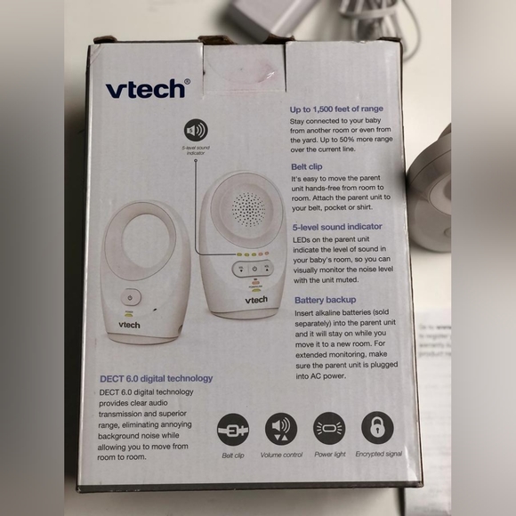 vtech | Other | Vtech Dm111 Enhanced Range Digital Audio Baby Monitor ...